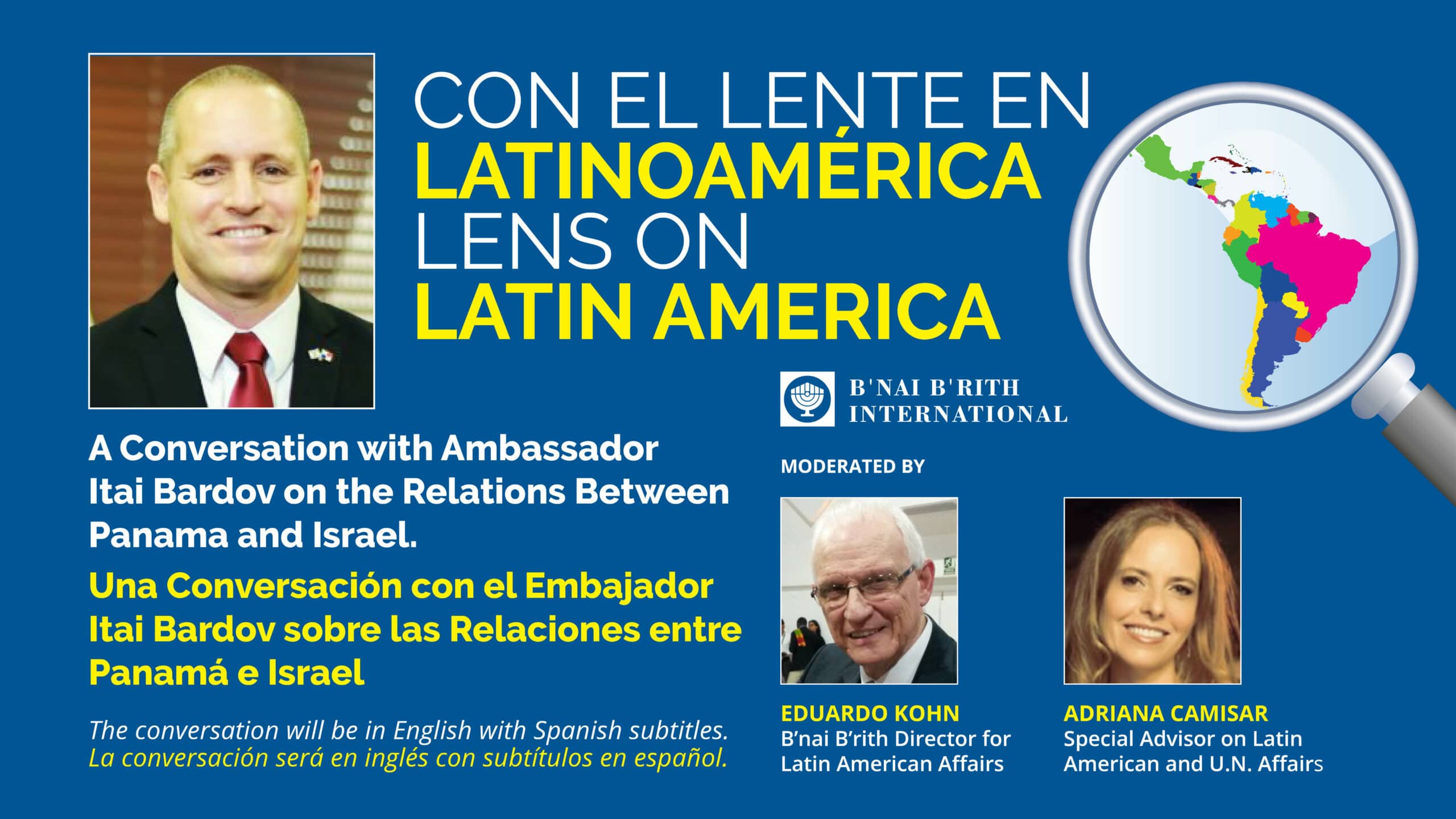 Ambassador Itai Bardov on 75 Years of Israel-Panama Relations - B’nai B ...